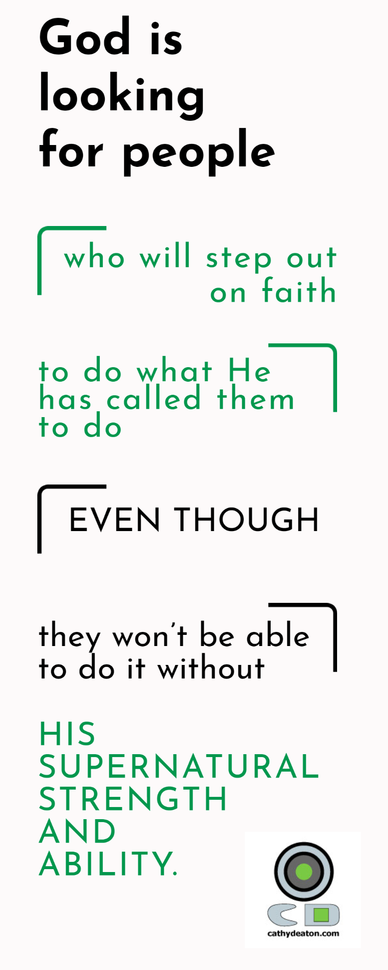 God Is Looking For Faith People - Cathy Deaton